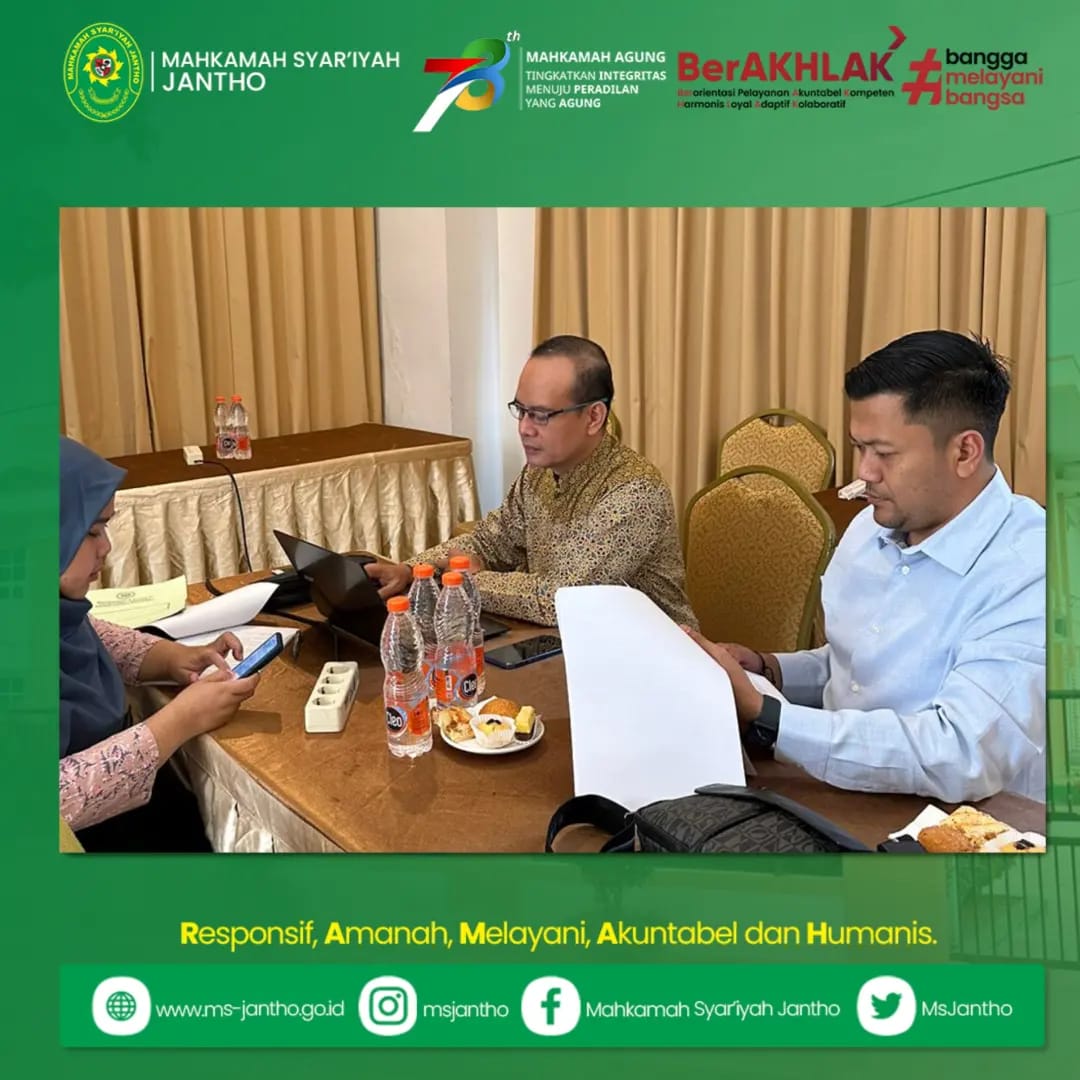 Ketua Mahkamah Syar’iyah Jantho mengikuti kegiatan Review Pedoman Pemeriksaan Perkara Jinayat ...